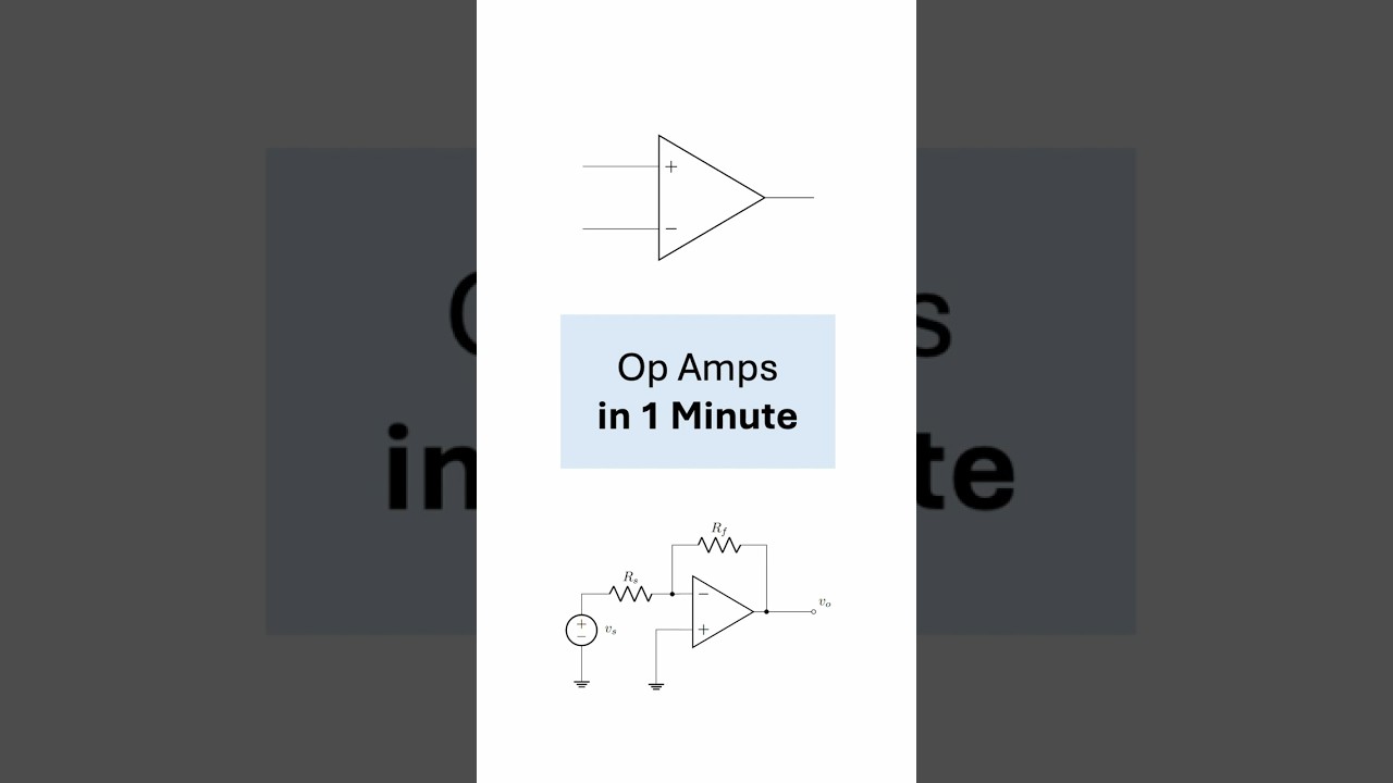 Op Amps Explained in 1 Minute #physics #electricalengineering #amplifier