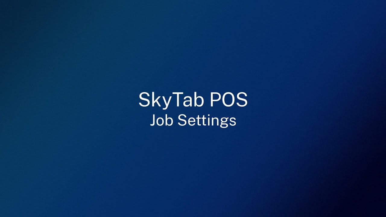 SkyTab 2025: Job Settings