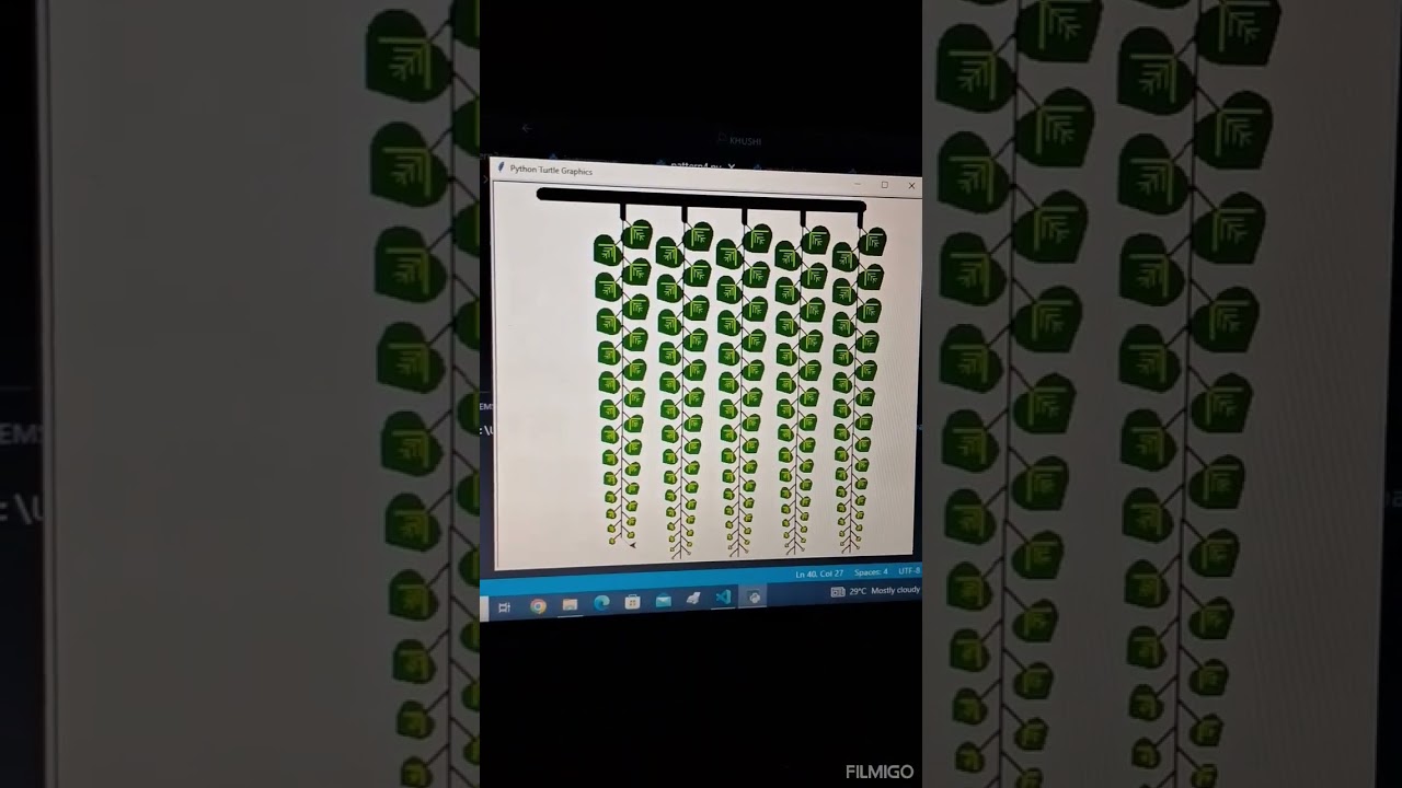 Plant pattern using by Python  | Python Turtle Graphics 🐢 #coding #python #programming #code