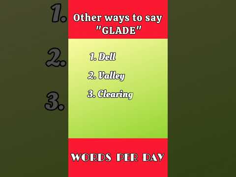 Another word for "GLADE" #englishlearners #englishlearning #youtubeshorts