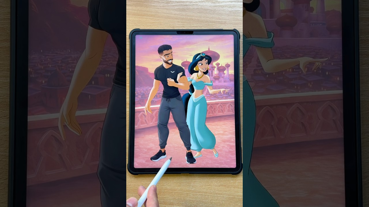 Jasmine modern makeover transformation #jasmine #aladdin #disneyart #disneyprincess