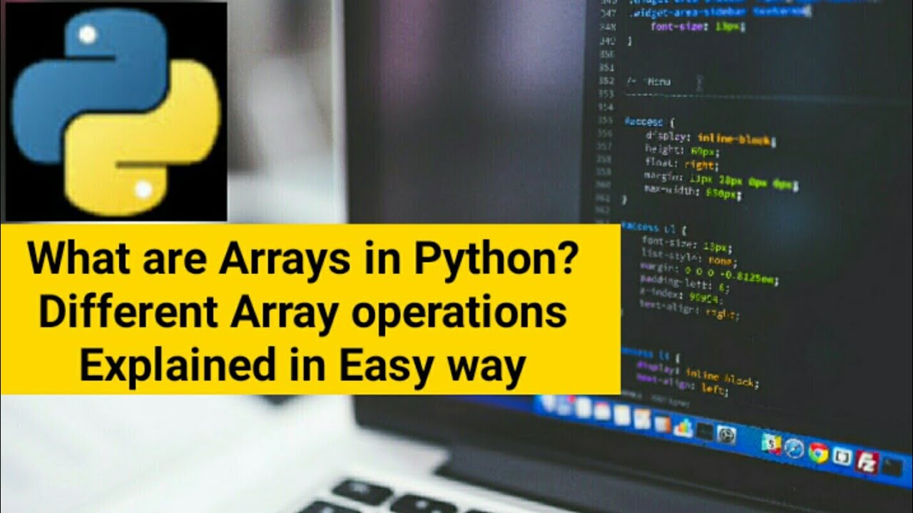Arrays in Python | Python Array Operations | Array in Python with Examples Explained