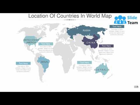 Location Of Countries In World Map Powerpoint Slides