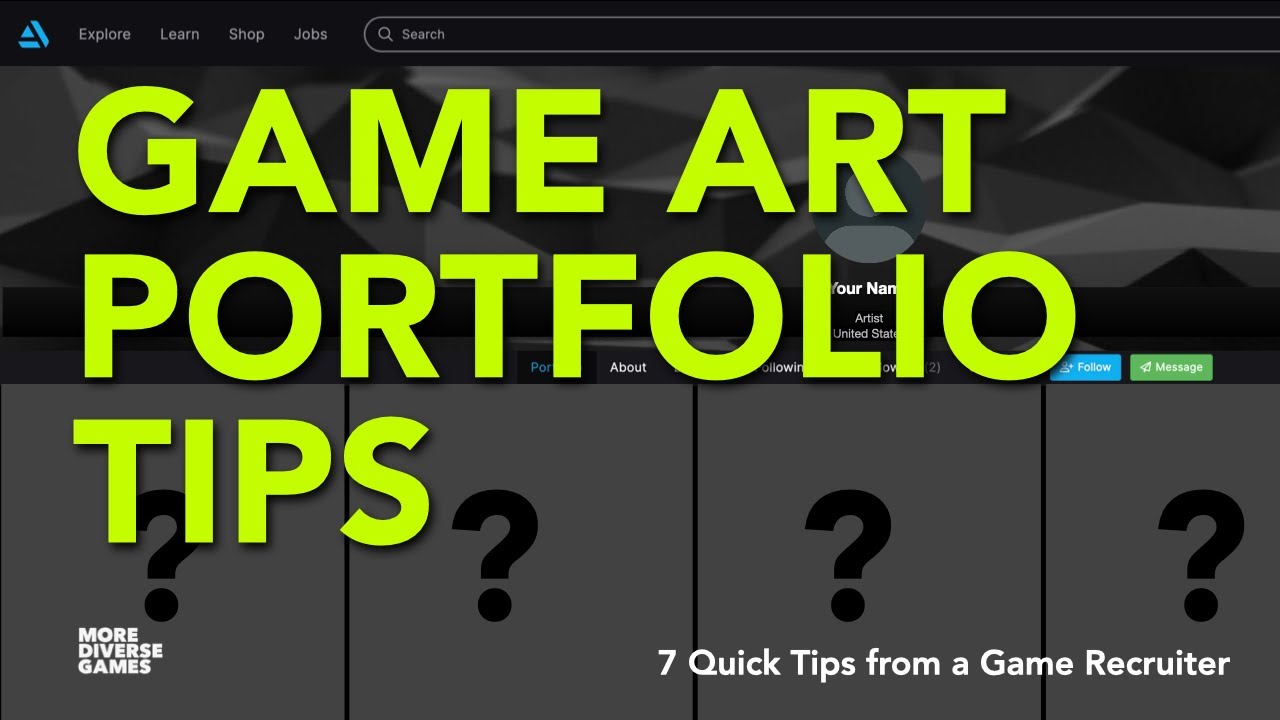Game Art Portfolio Tips 2023
