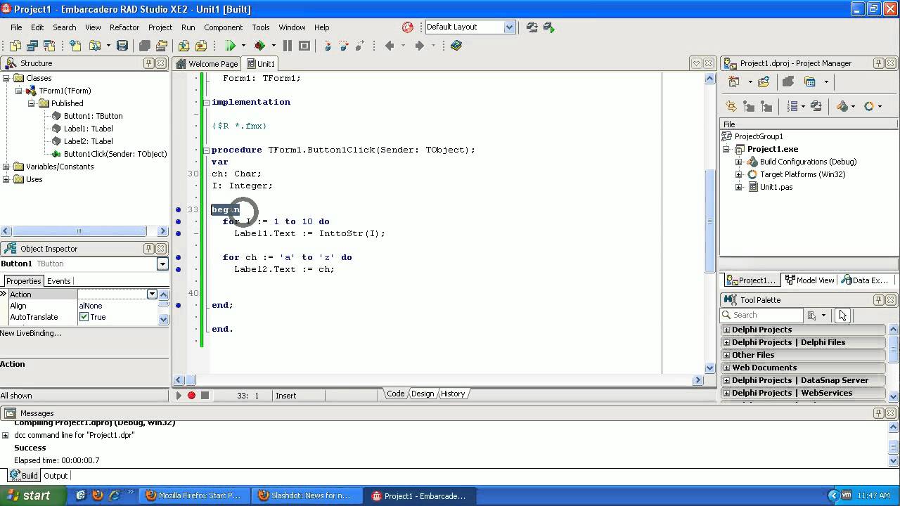 Learning to Program Delphi Tutorial Looping - for and while