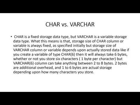 Difference between Char vs Varchar in SQL Server