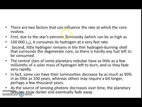 Planetary nebulae - stellar evolution\ part 15
