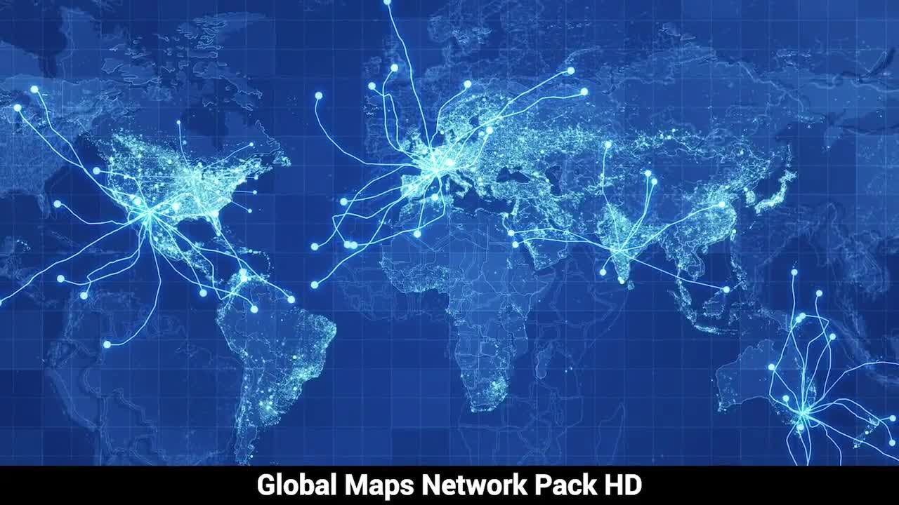 Pack Global Maps Network Motion Graphics