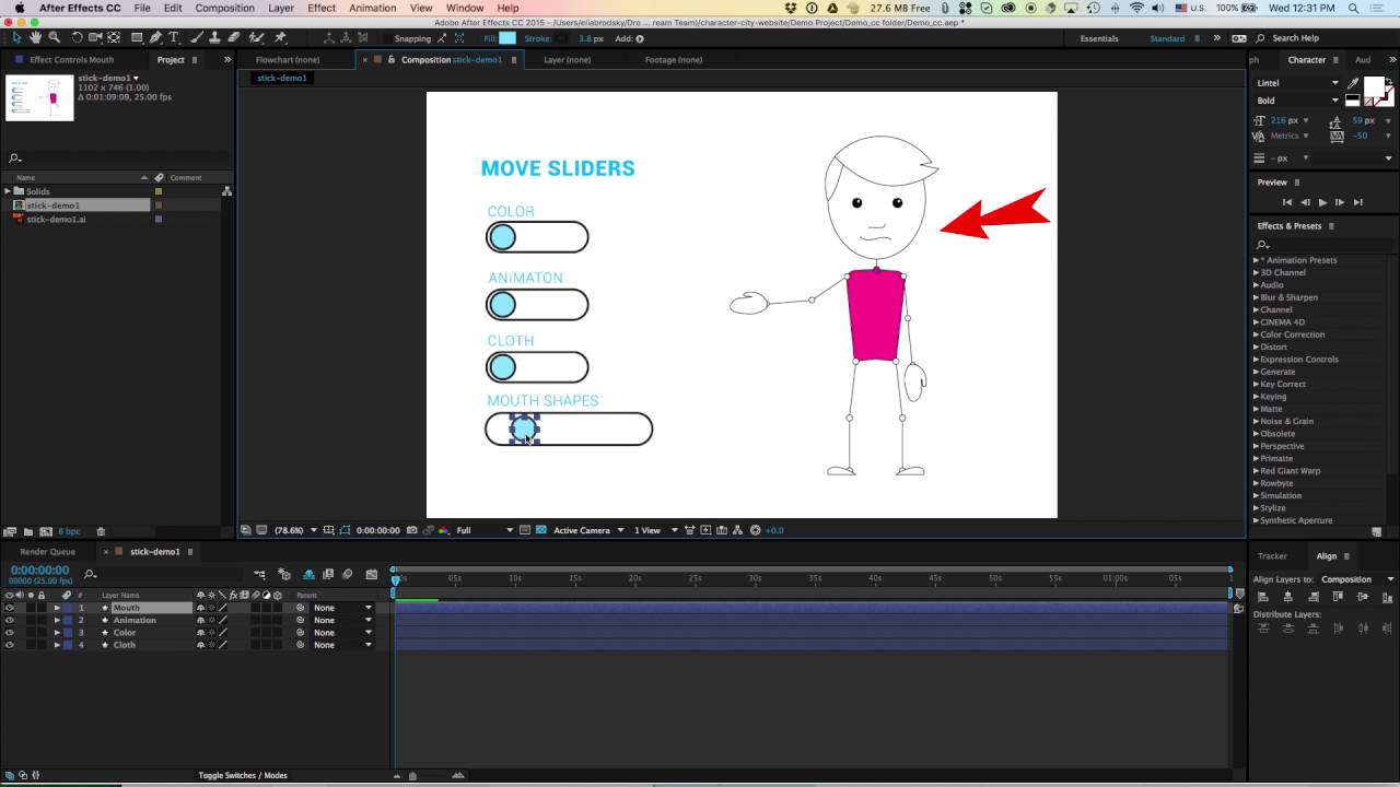 character city template demo - explaination