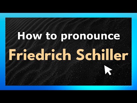 Learn How to Pronounce Friedrich Schiller (Germany/German Pronunciation)