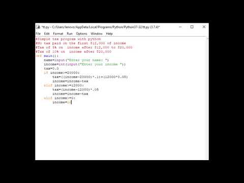 Simple tax program with python