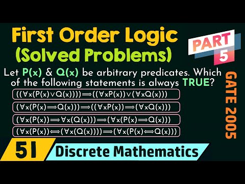 Learn First Order Logic Solved Problems Part 5 - Mind Luster
