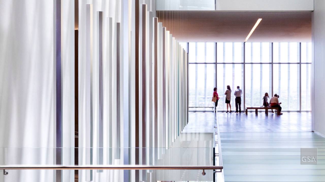 Suspended Light Pillars, United States Courthouse Annex, Salt Lake City, Utah