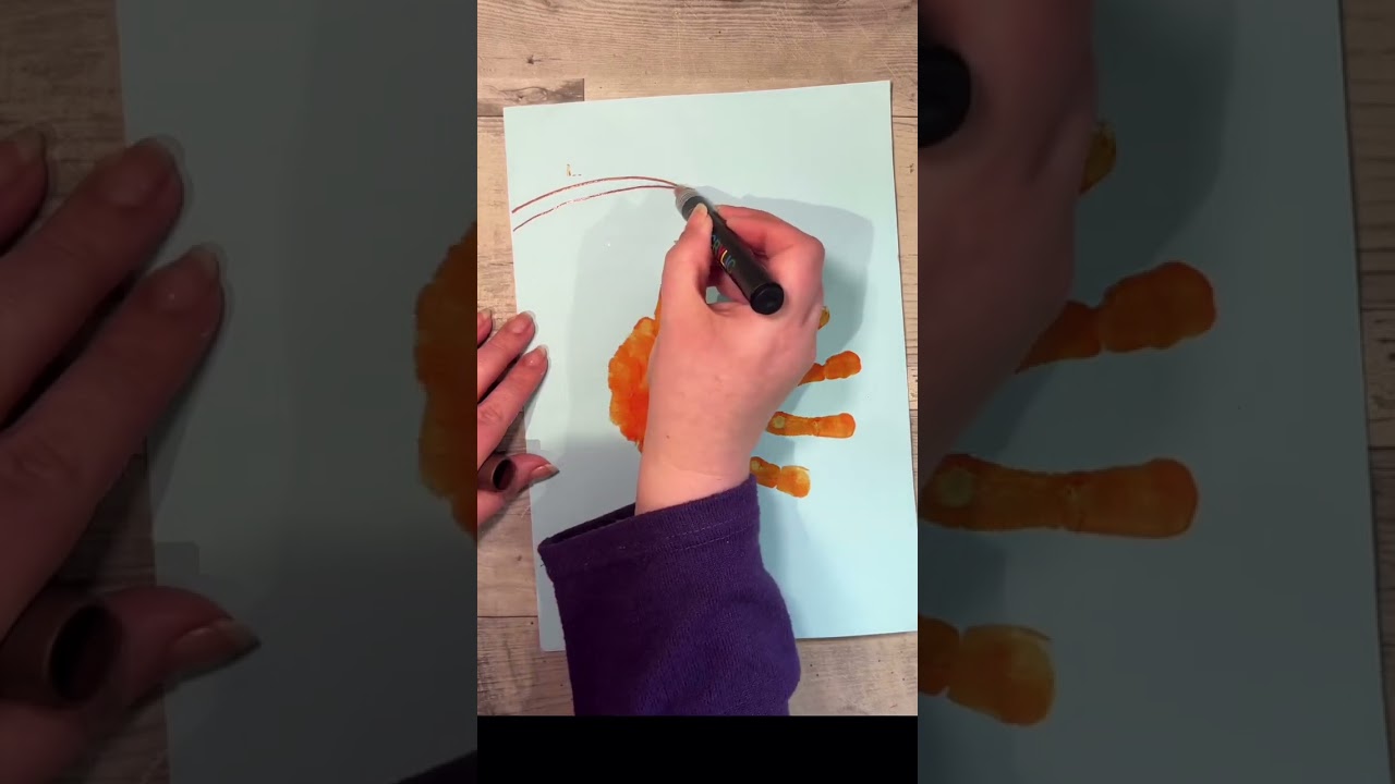 Mother’s Day Handprint Craft! 🎣🧡🧡🧡🧡🧡 #craftsforkids #homeschool #homeschoolmom