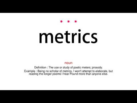 How to pronounce metrics - Vocab Today