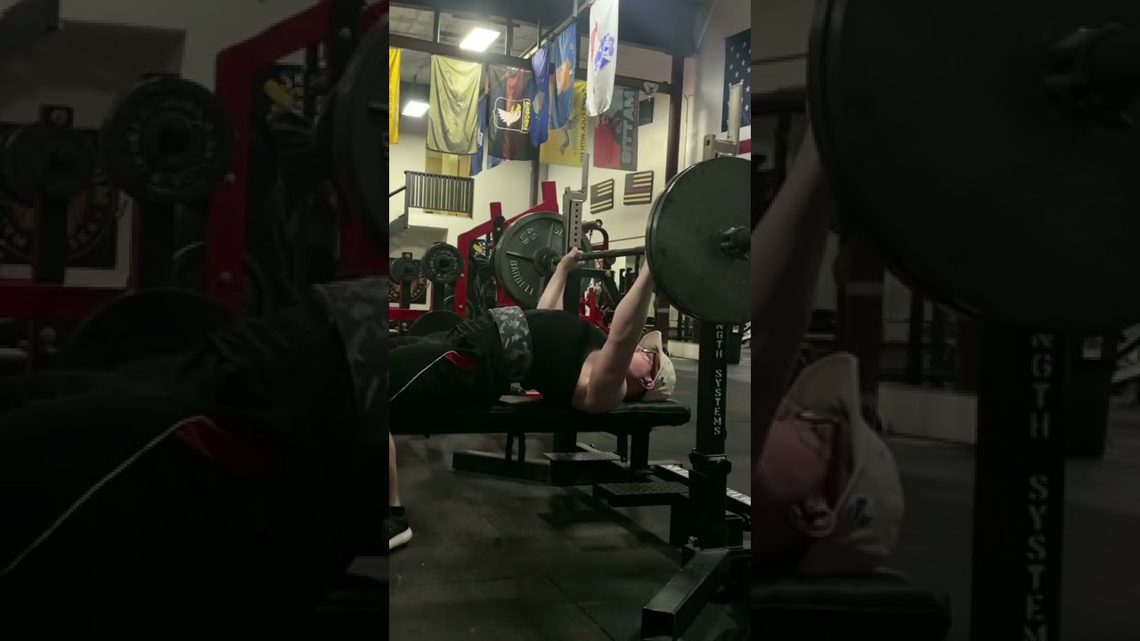 225lbs bench single. #shorts