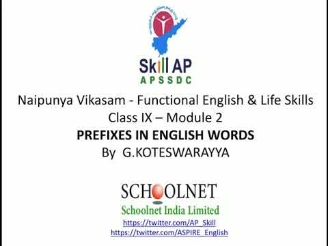 Prefixes in English words - Functional English - Class IX - Module 02
