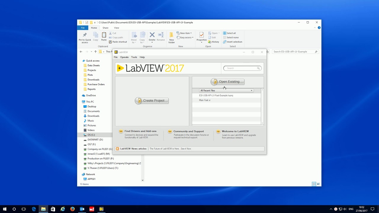 ESI USB API LabView Tutorial