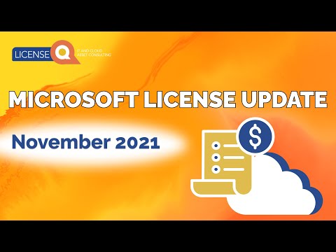 Microsoft Licensing Update November 2021