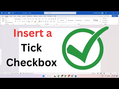How To Insert A Tick Checkbox In Word [MAC or Windows]