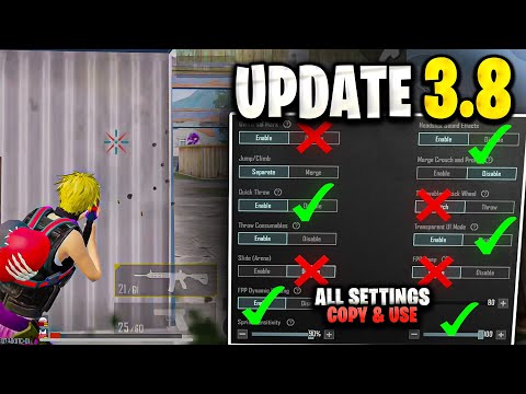 New Update 3.8 Best Settings & Sensitivity to Improve Headshots and Hip-Fire ✅❌ | PUBG MOBILE / BGMI