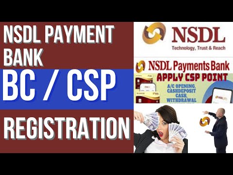 NSDL Payment Bank BC Registration - NSDL Payment Bank CSP Apply