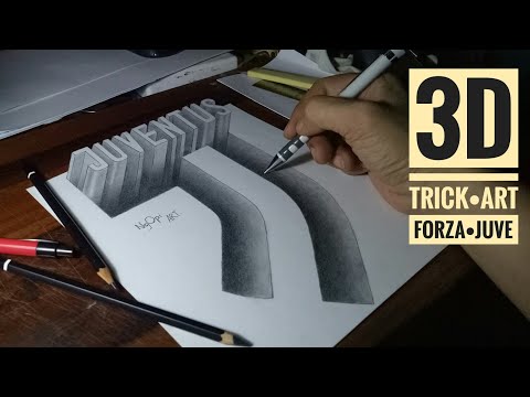 ALE La JUVE How to Draw JUVENTUS Logo 3D | FORZA JUVE | cara menggambar logo juventus tampak 3D