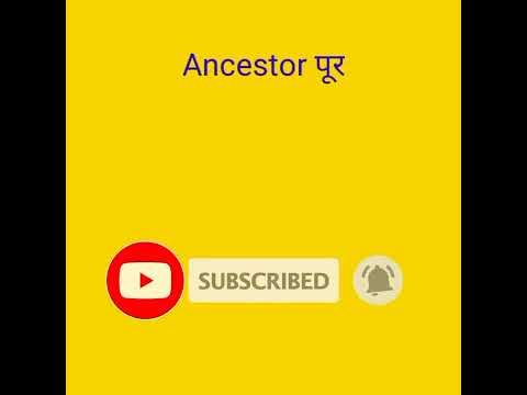 Ancestor को हिंदी में क्या कहते हैं?