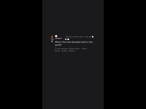 What’s The Most Beautiful Word in The World? (r/AskReddit) #shorts