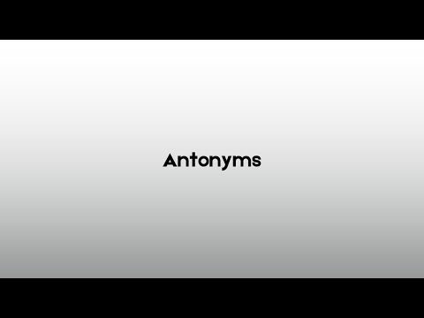 How to pronounce Antonyms in British English