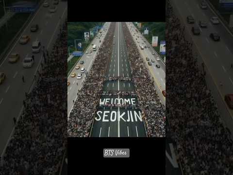 BTS Jin 💜 Comeback to Military video | bts jin military return date#shorts #viral #bts #btsarmy