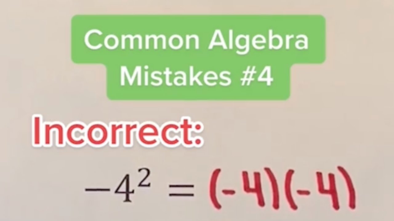 Common Algebra Mistakes #4 Explanation