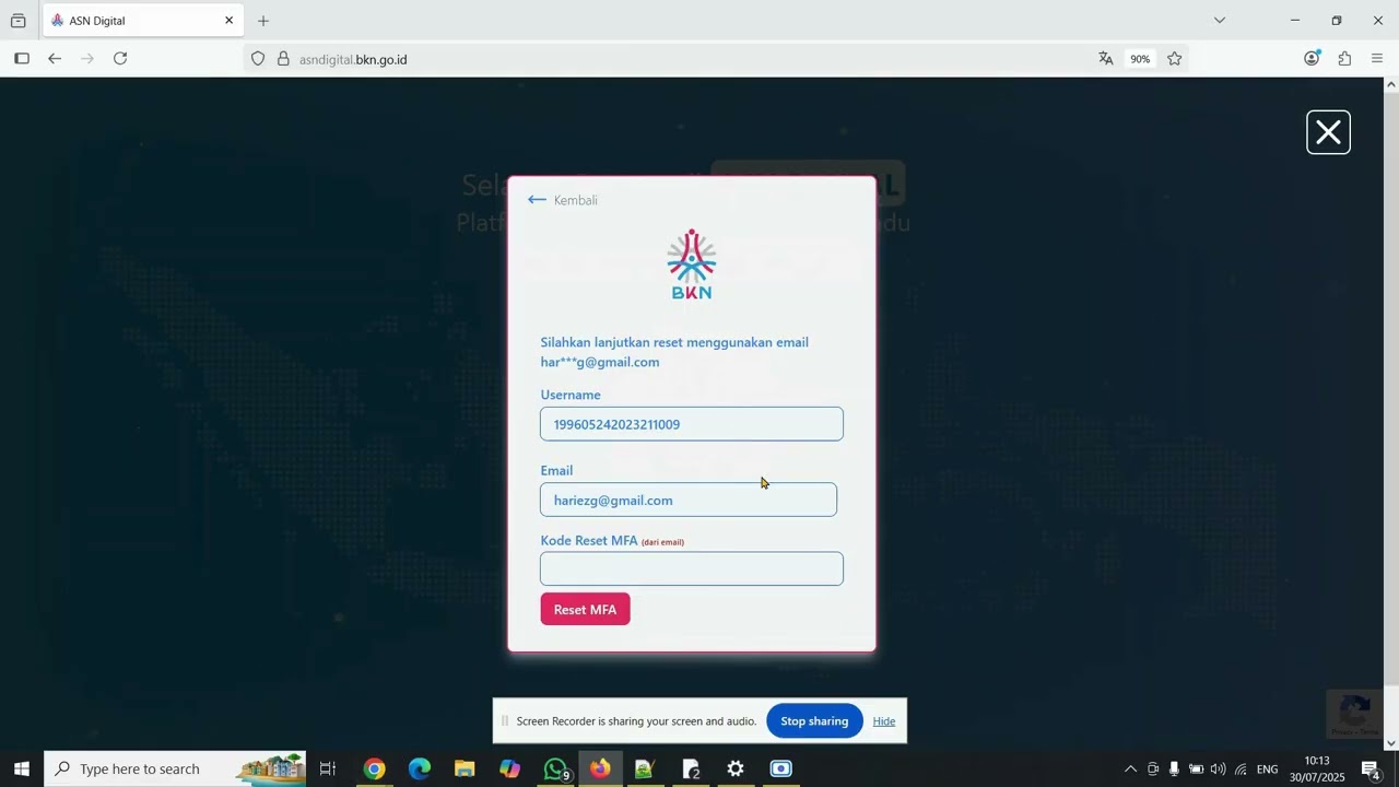 [PRAKTIS] Cara Reset Akun MFA ASN Digital - Simpel