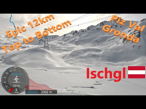 [4K] Skiing Ischgl, Epic 12km Piz Val Gronda Top to Bottom Back to Ischgl, Austria, GoPro HERO11
