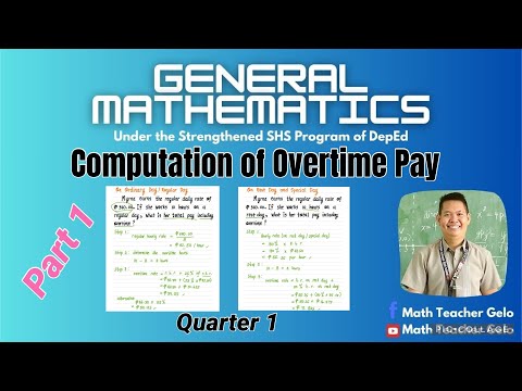 Grade 11-General Mathematics | COMPUTATION OF OVERTIME PAY | Part 1