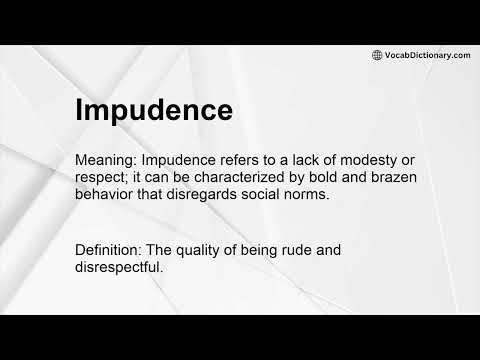 Impudence Meaning