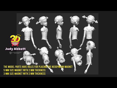 3D file Dady Long Legs and Judy Abbott 3D model 3D printable sculpture ...