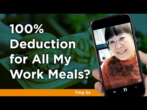 100% deduction for all my work meals?