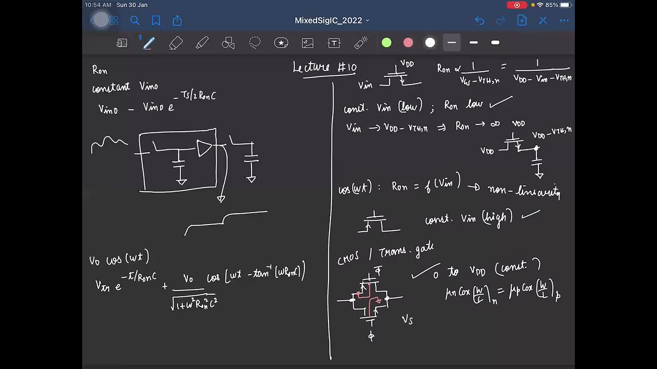 Lecture 10: Gate bootstrapped switch (two variants)