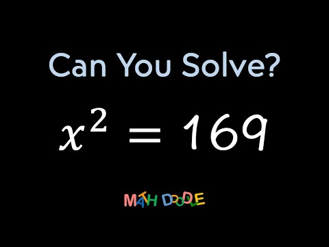 Solving Quadratic Equation βπ₯^2 = 169β Using the Square Root Property | Step-by-Step Algebra