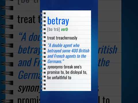 BETRAY (C1 Advanced) Learn English Vocabulary