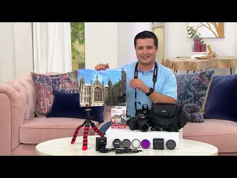 Canon EOS 2000D Rebel T7 DSLR Camera with 18-55mm Lens Bundle on QVC