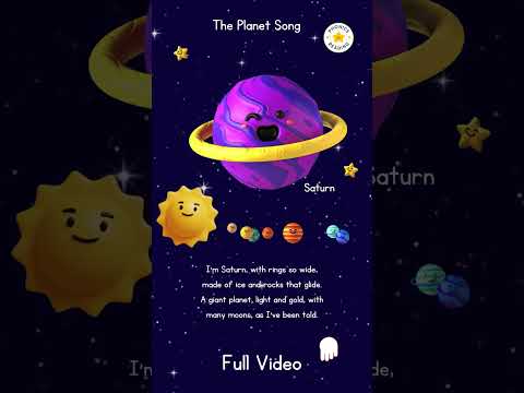 The Planet Song | 8 Planets of the Solar System Song for Kids Saturn #songforkids #kidssong