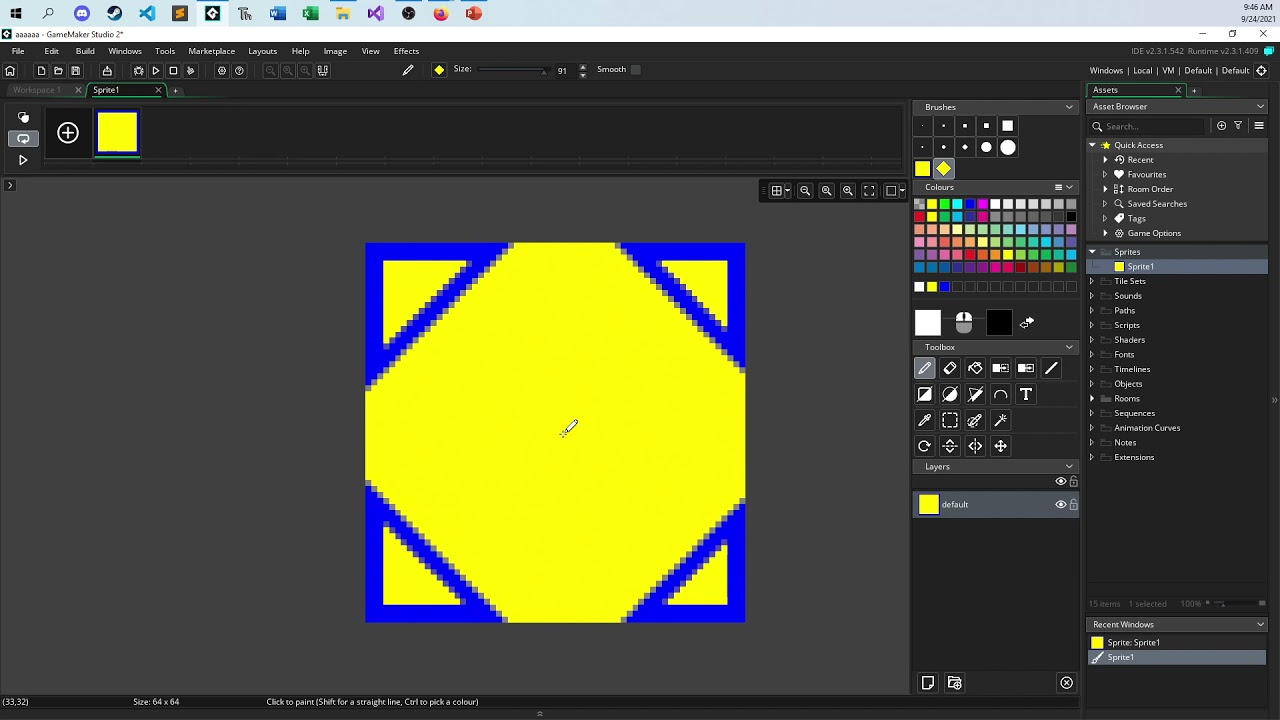 Rotating a Sprite - GameMaker Studio 2