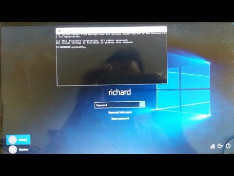 Reset password windows 10 via command prompt CMD
