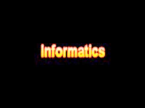 What Is The Definition Of Informatics Medical School Terminology Dictionary