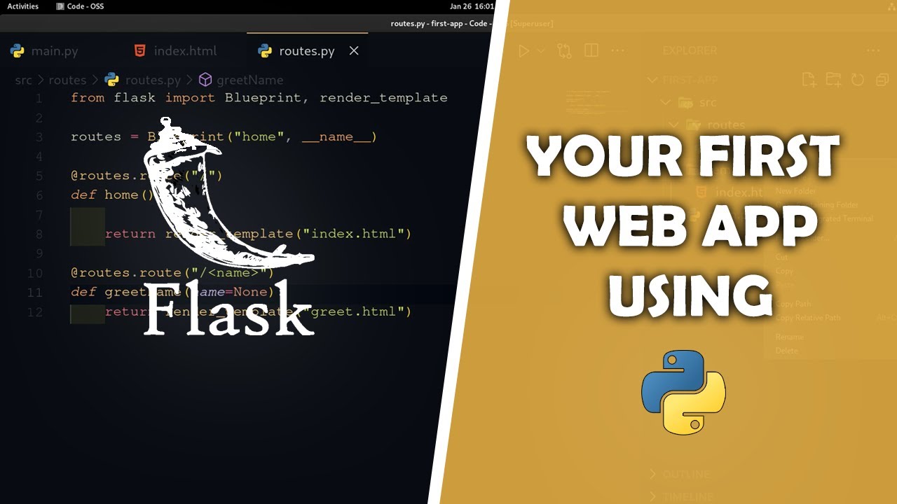 Make your first web application with Flask in Python