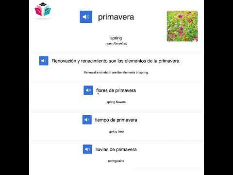Primavera ★ Spanish Word of the Day ★ Spanish Vocabulary #short #wordoftheday #spanish