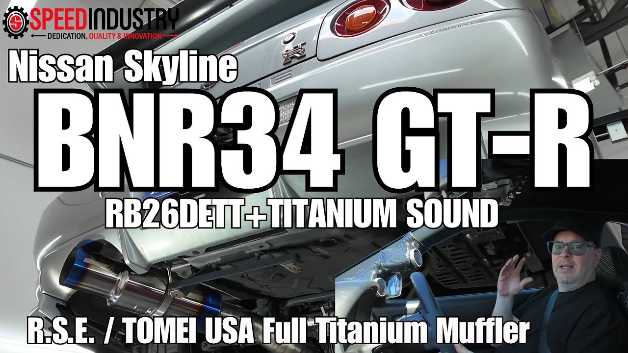 BNR34 Skyline GT-R RB26DETT – Speed Industry Installs TOMEI Expreme-Ti Full Titanium Muffler