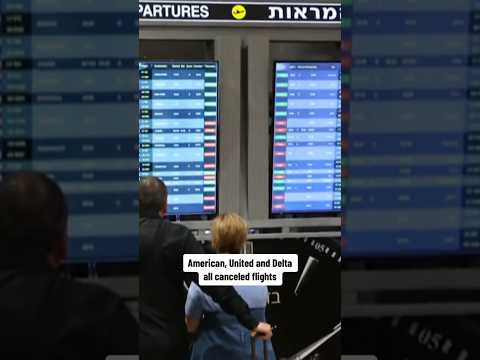 Major U.S. airlines suspend flights to Tel Aviv following attacks in Israel #shorts